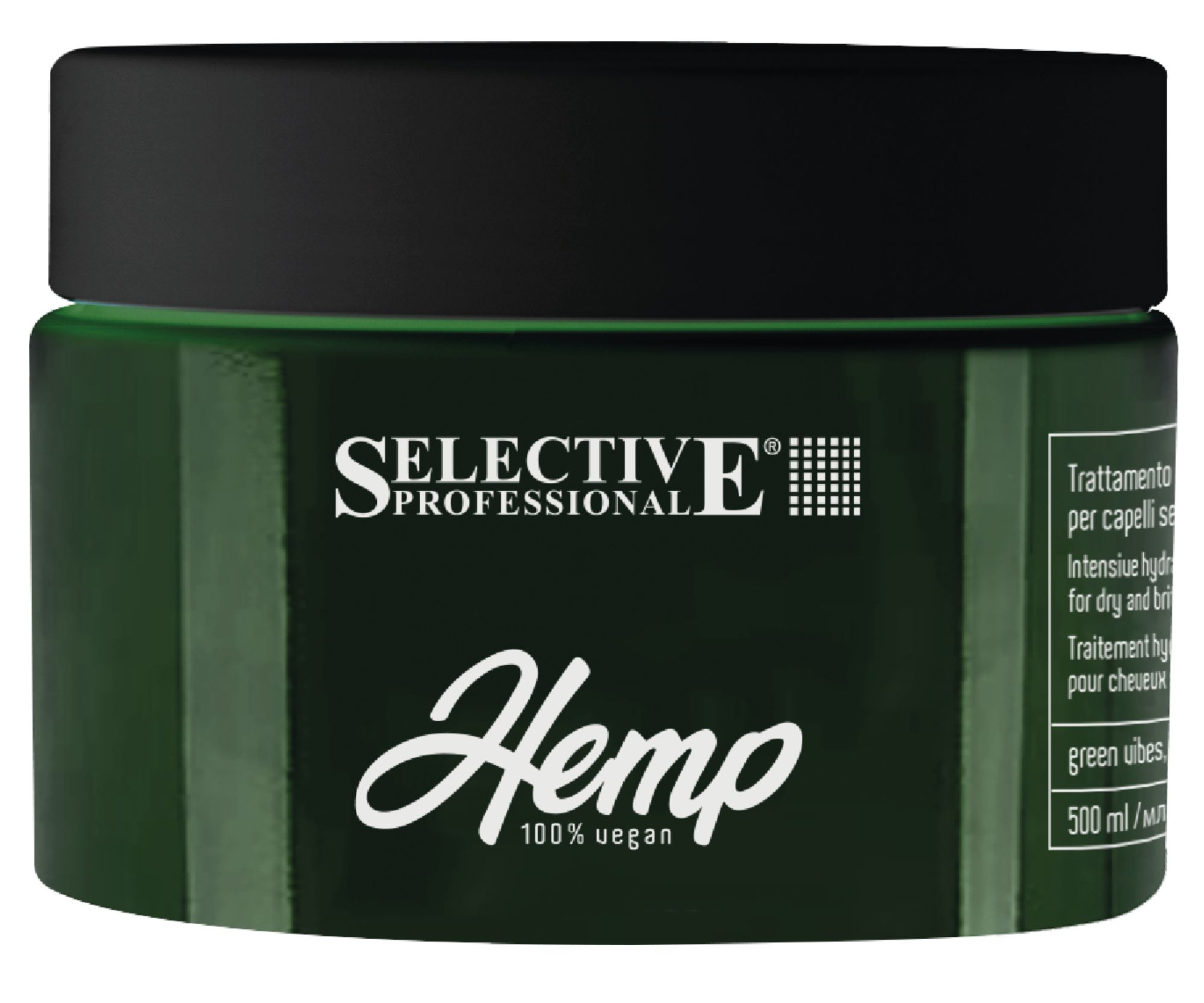 Maska pre suché a lámavé vlasy Selective Professional Hemp Intensive Hydrating Treatment - 500 ...