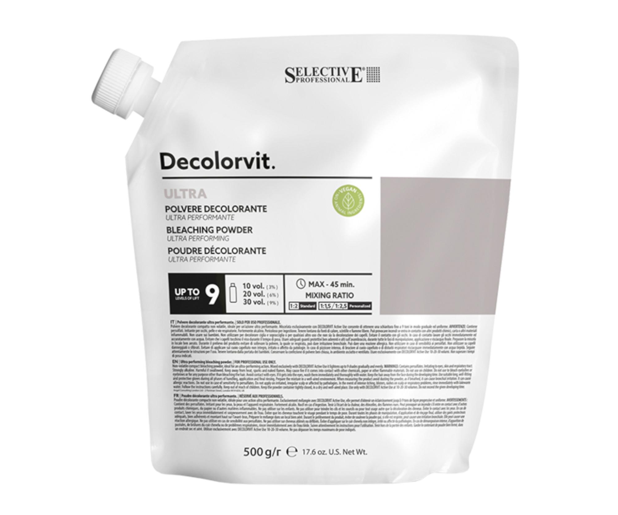 Zosvetľujúci púder Selective Professional Decolorvit Ultra 9 - 500 g ...