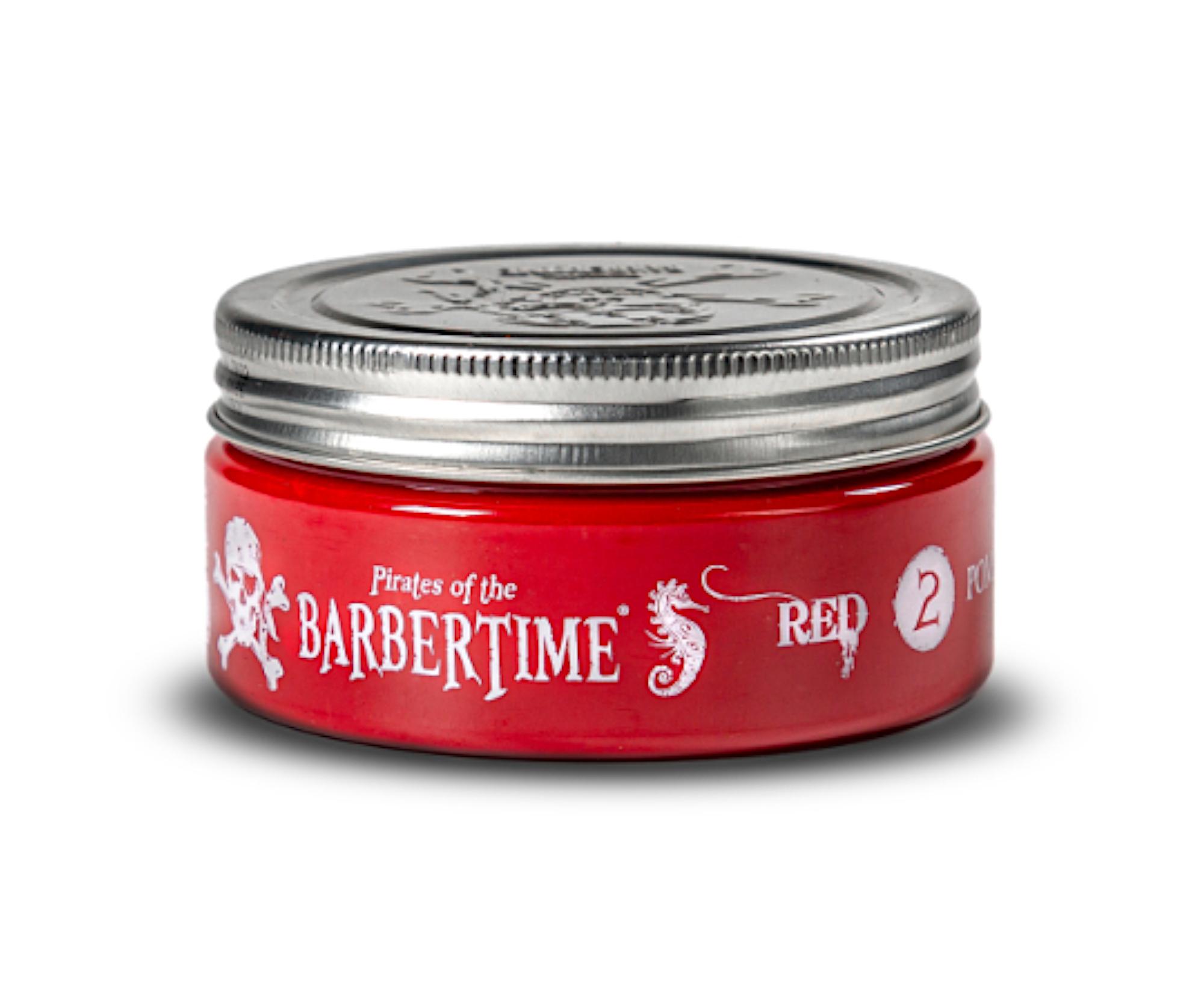 Pomáda na vlasy s veľmi silnou fixáciou Barbertime Red Pomade No. 2 ...