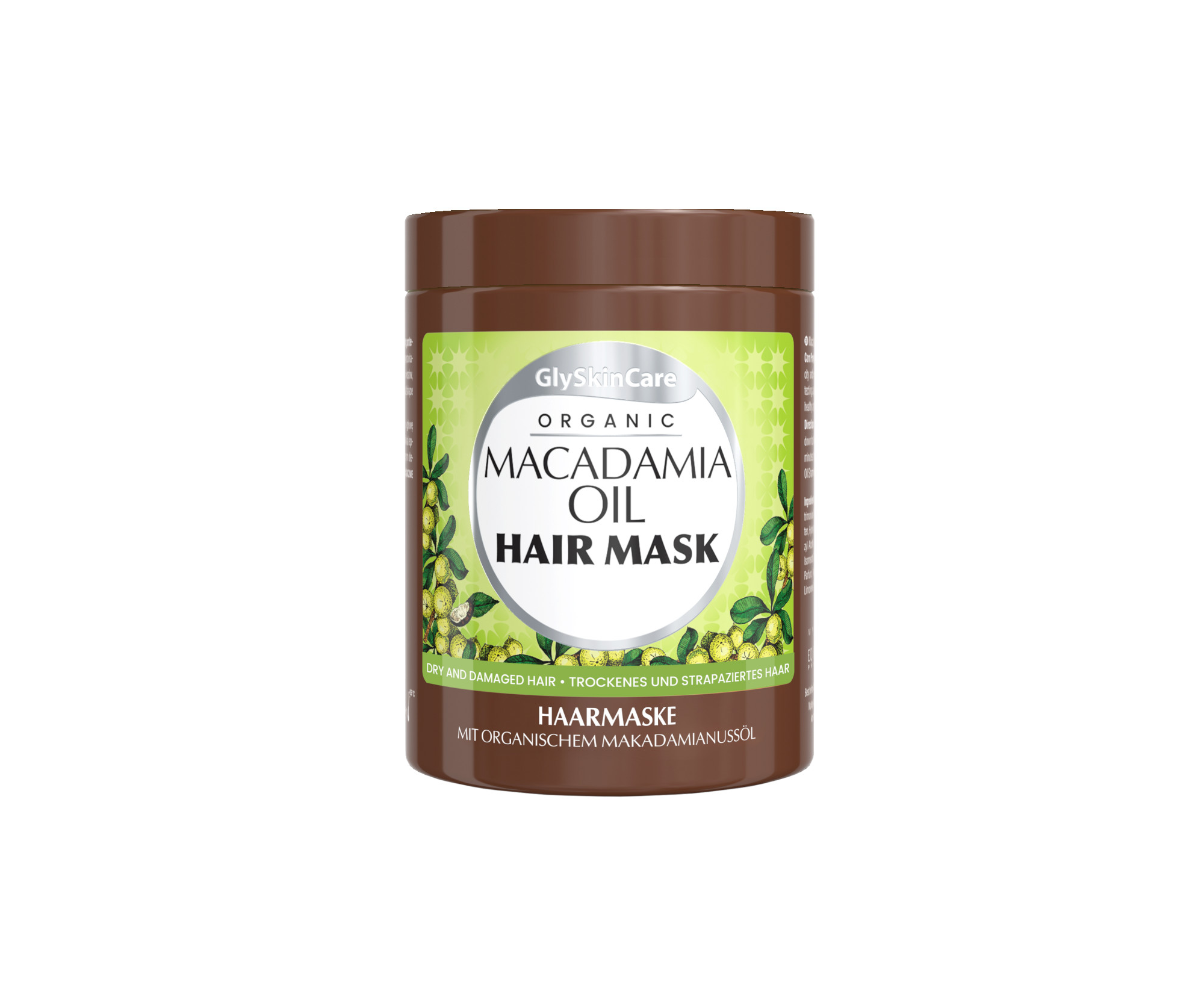 Maska na suché a poškodené vlasy GlySkinCare Organic Macadamia Oil Hair ...