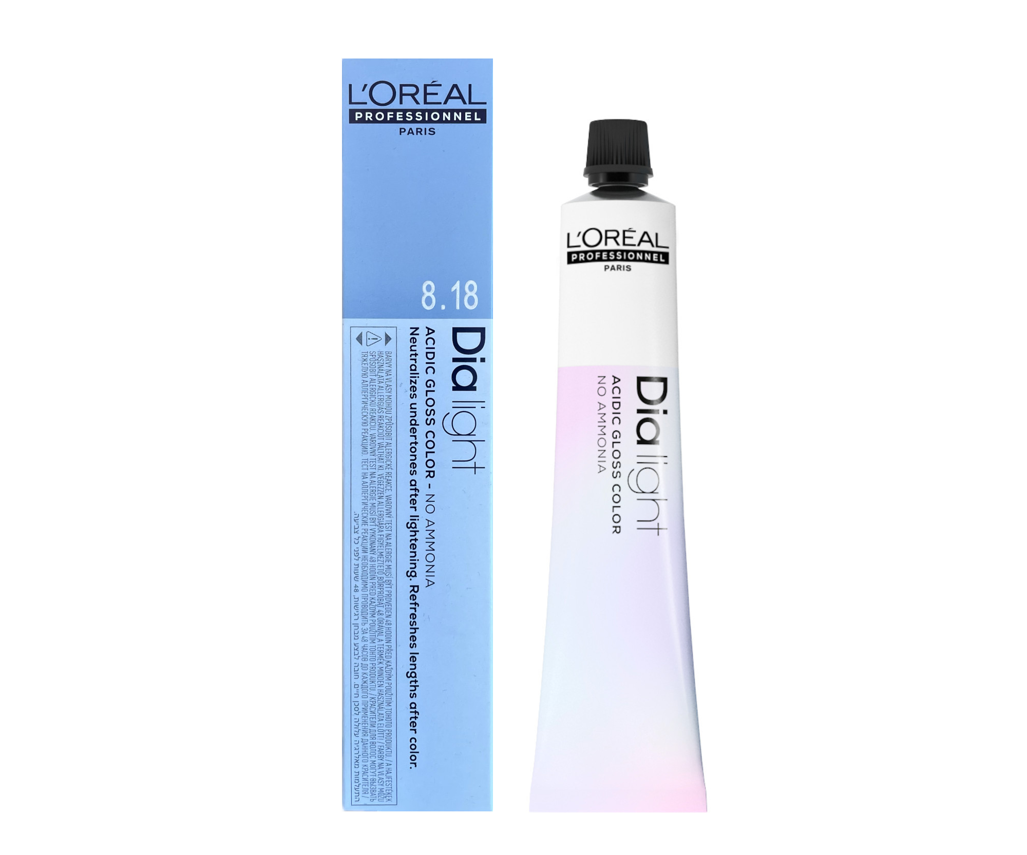 Preliv na vlasy Loréal Dialight 50 ml - odtieň Pearls 8.18 blond svetlý ...